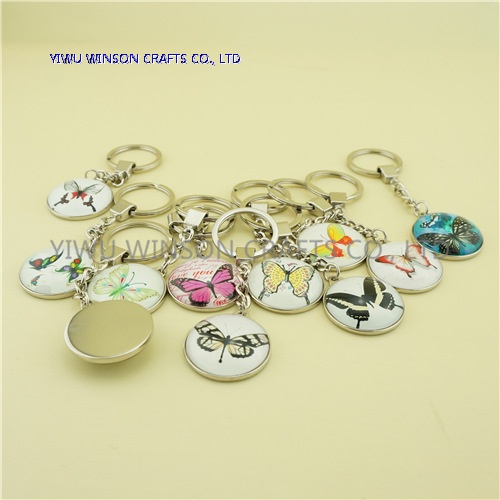 Custom Glassl Keychain Key Holder